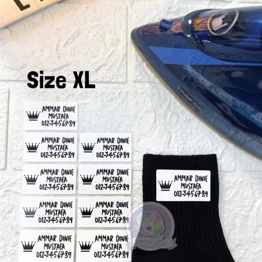 Clothing Labels (Size XL) - Daisydoo