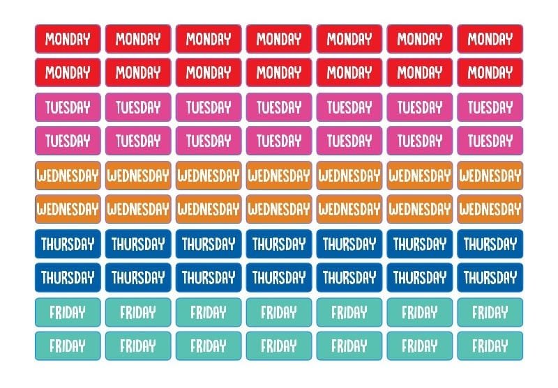 [NEW] Timetable Name Labels – Skinny - Daisydoo